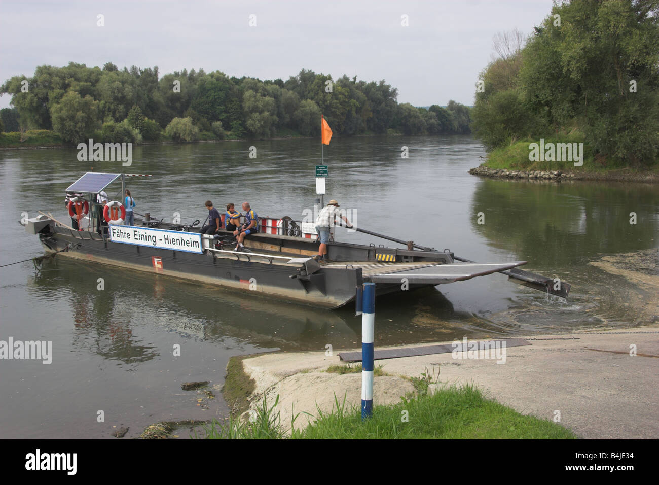 Solar powered ferry over river Danube in Germany Stock Photo - Alamy