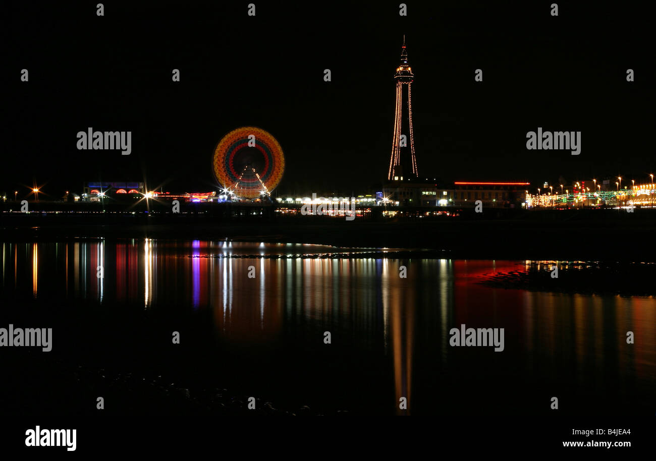 Blackpool Illuminations at Night, England Stock Photo - Alamy