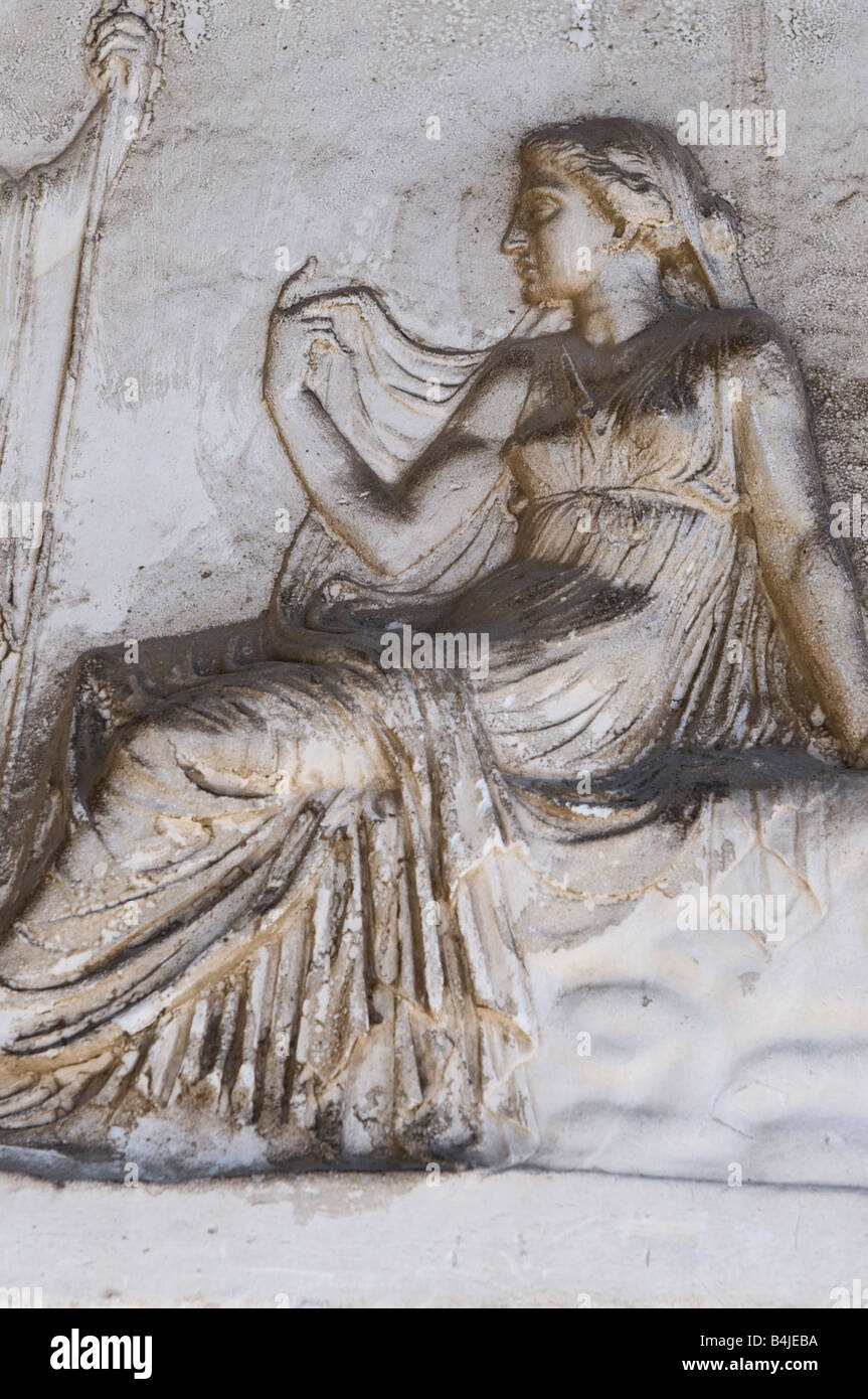 Detail of relief in the House of the Relief of Telephus, Herculaneum ...