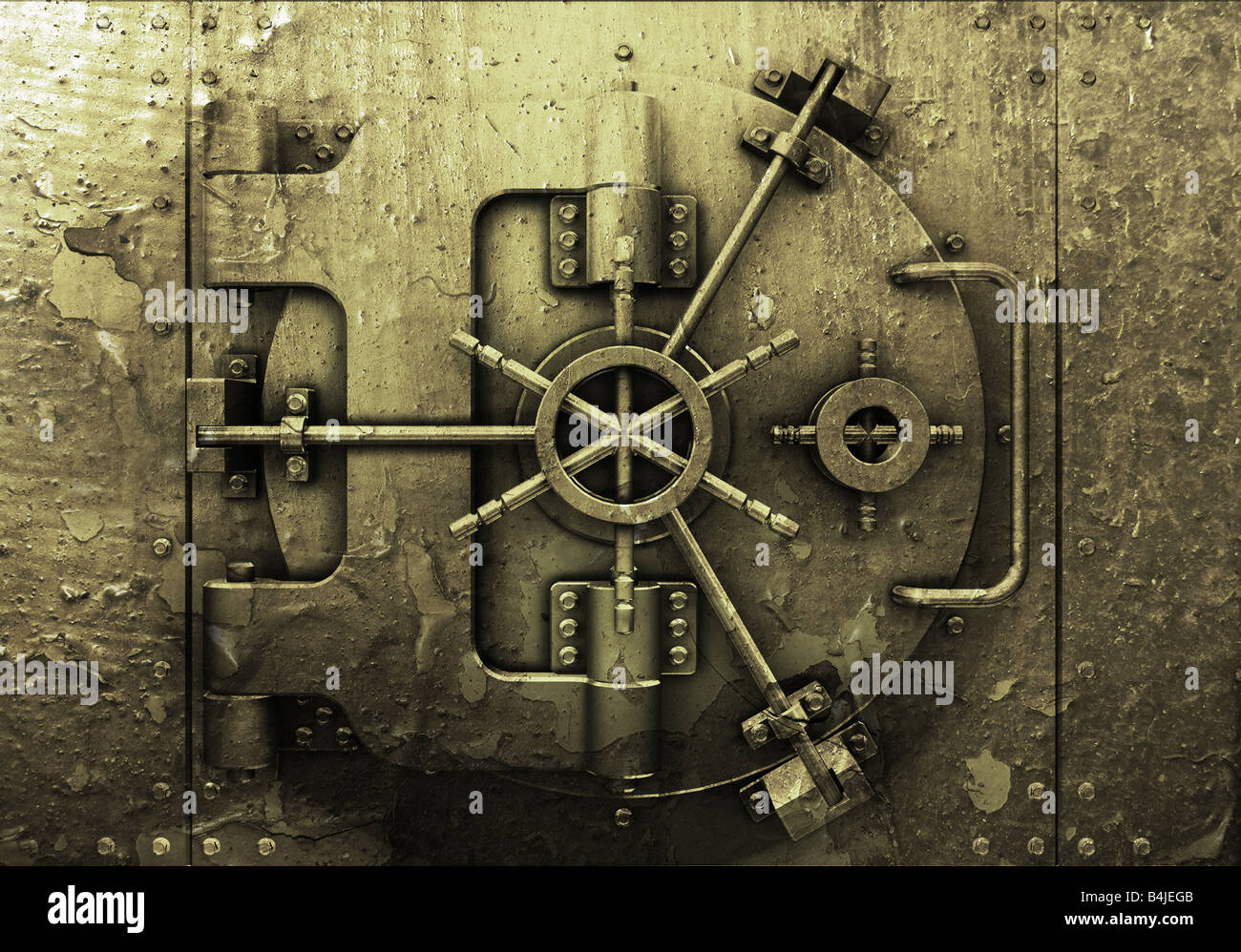 Grunge style bank vault background Stock Photo - Alamy