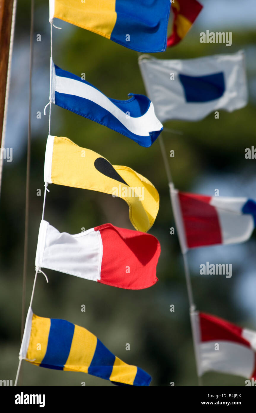Nautical Flags showing letters of the alphabet Stock Photo - Alamy