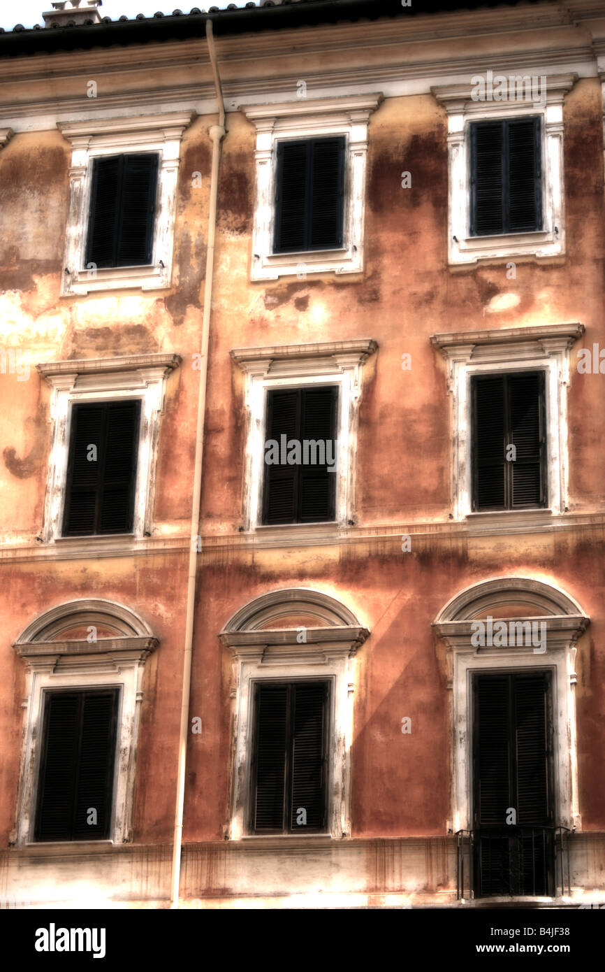 Rome Italy apartment building exterior Stock Photo - Alamy