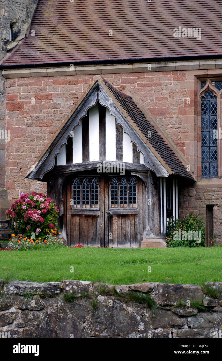 The porch of St Peter`s Church, Bickenhill, West Midlands, England, UK ...