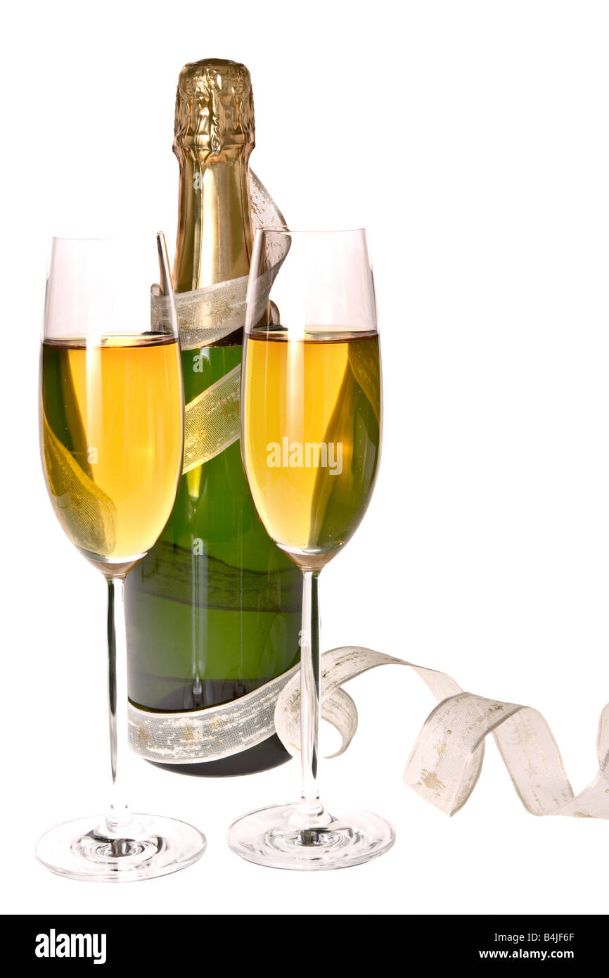 Champagne glasses christmas Cut Out Stock Images & Pictures - Alamy