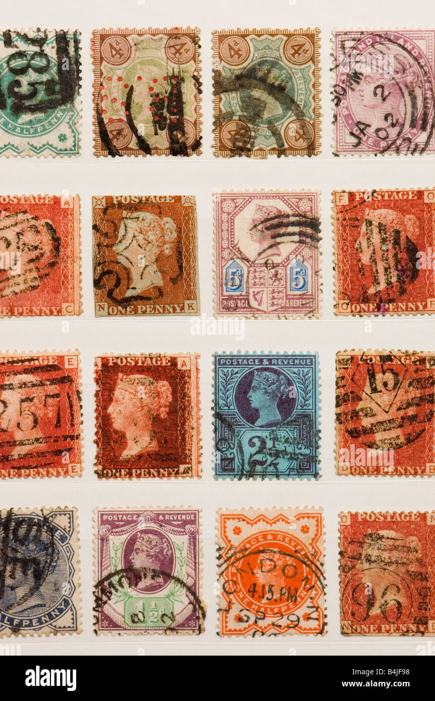 Penny Red Postage Stamp On High Resolution Stock Photography and Images ...