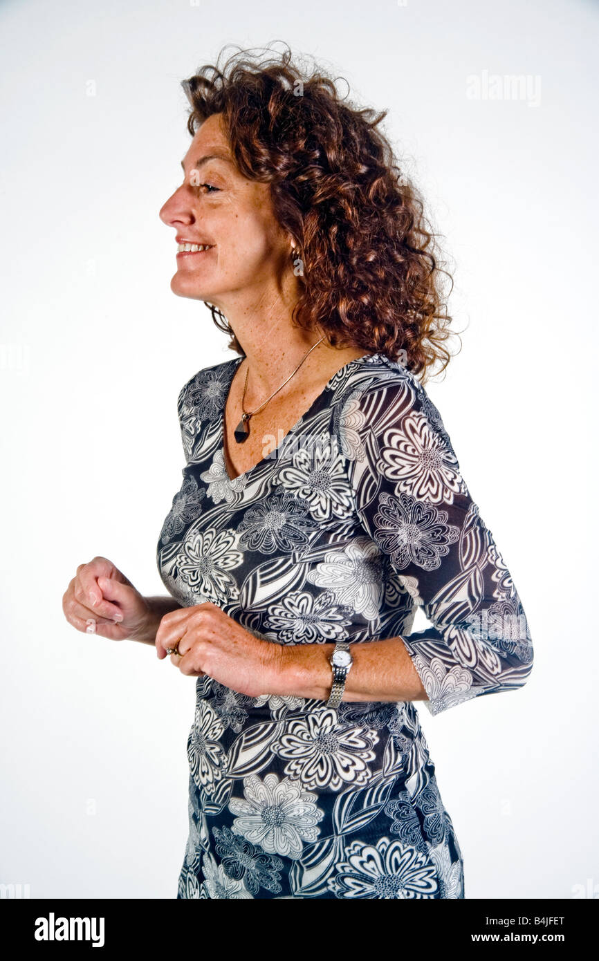 The posture of a tilted head indicates an interested mood in this woman ...