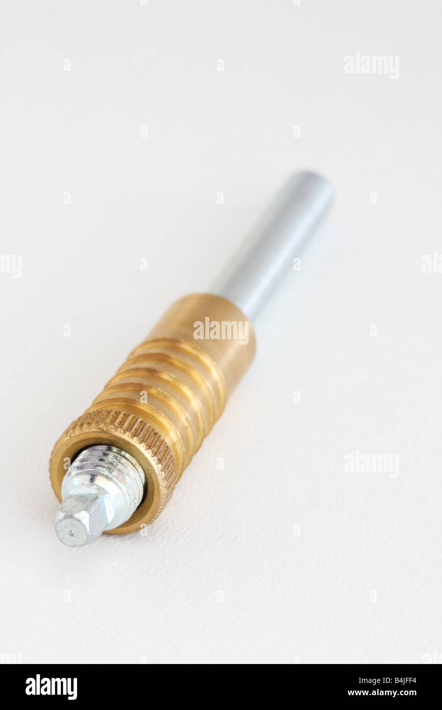 Sash Window Security Bolt on White Work Bench Stock Photo - Alamy