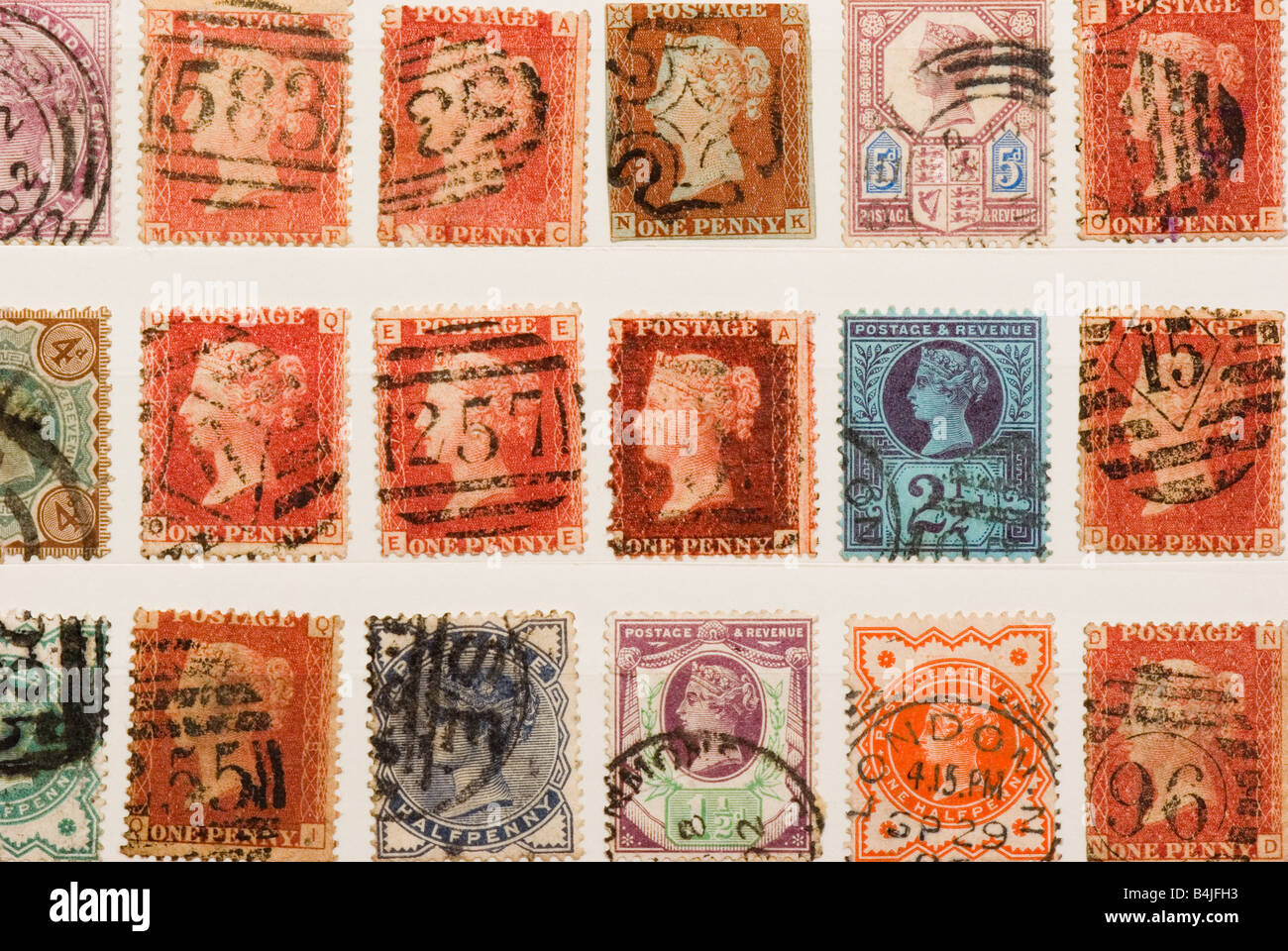 Red Postage Stamps High Resolution Stock Photography and Images - Alamy