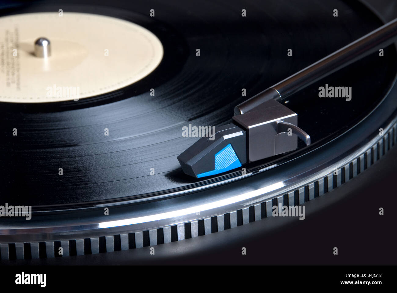 Old turntable on vinyl hi-res stock photography and images - Alamy
