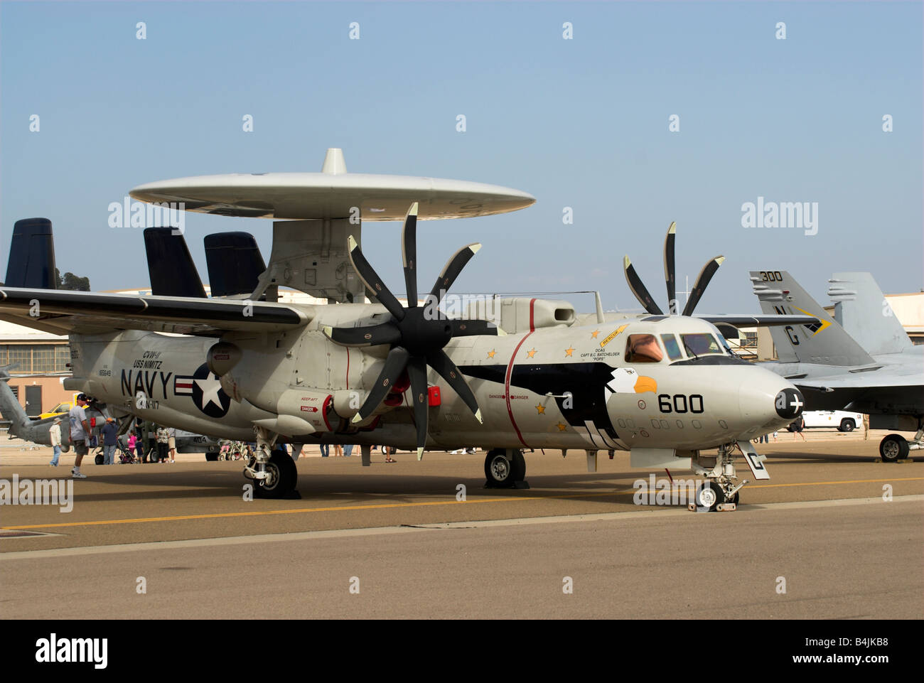 An E-2 Hawkeye Airborne Early Warning aircraft at an air show at NAS ...