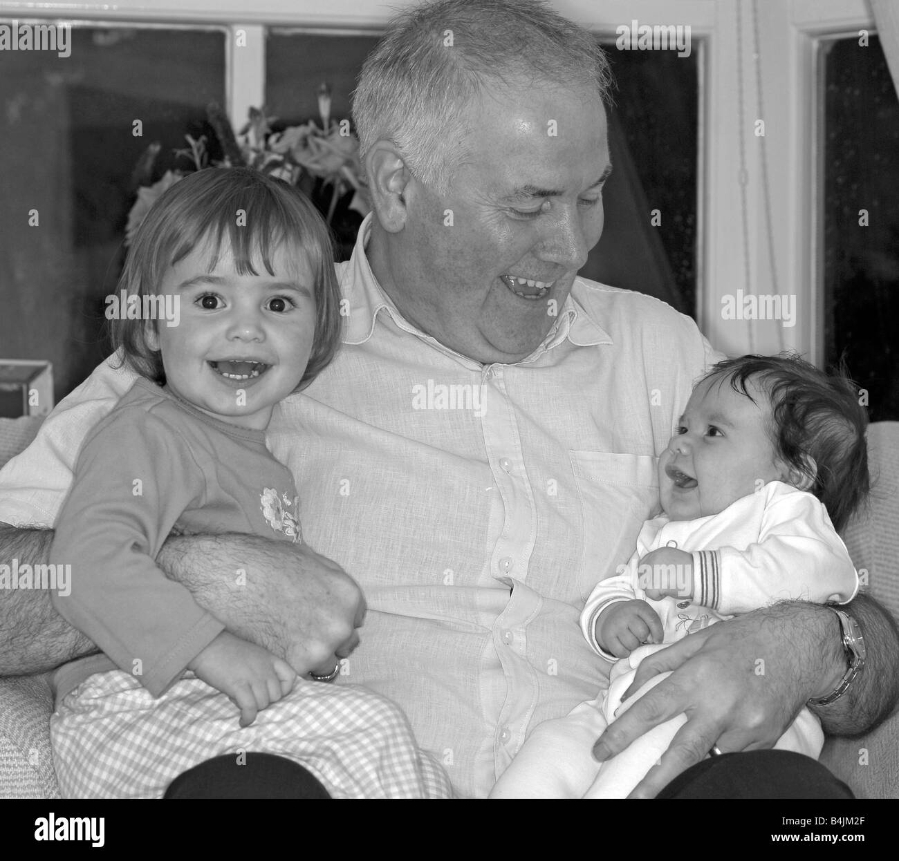 grandfather happy grandchildren kids joy smile portrait laughing laugh ...