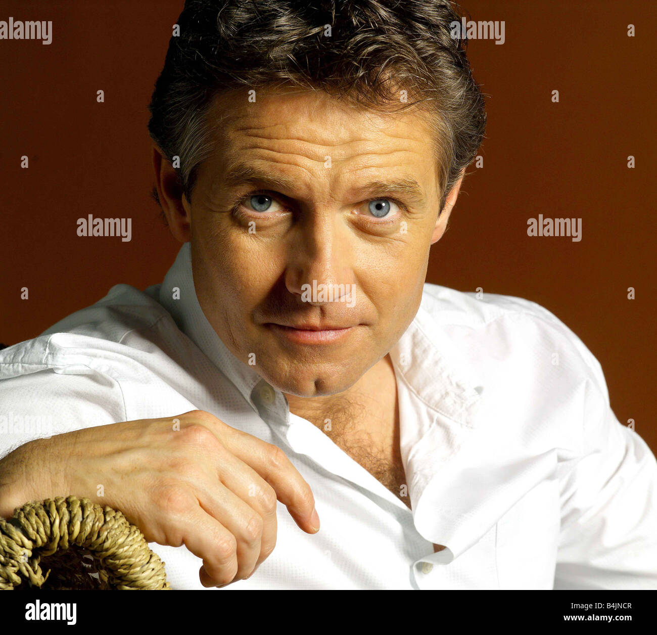 Stephen Pinder acting as Max Farnham in Brookside at a photo shoot ...