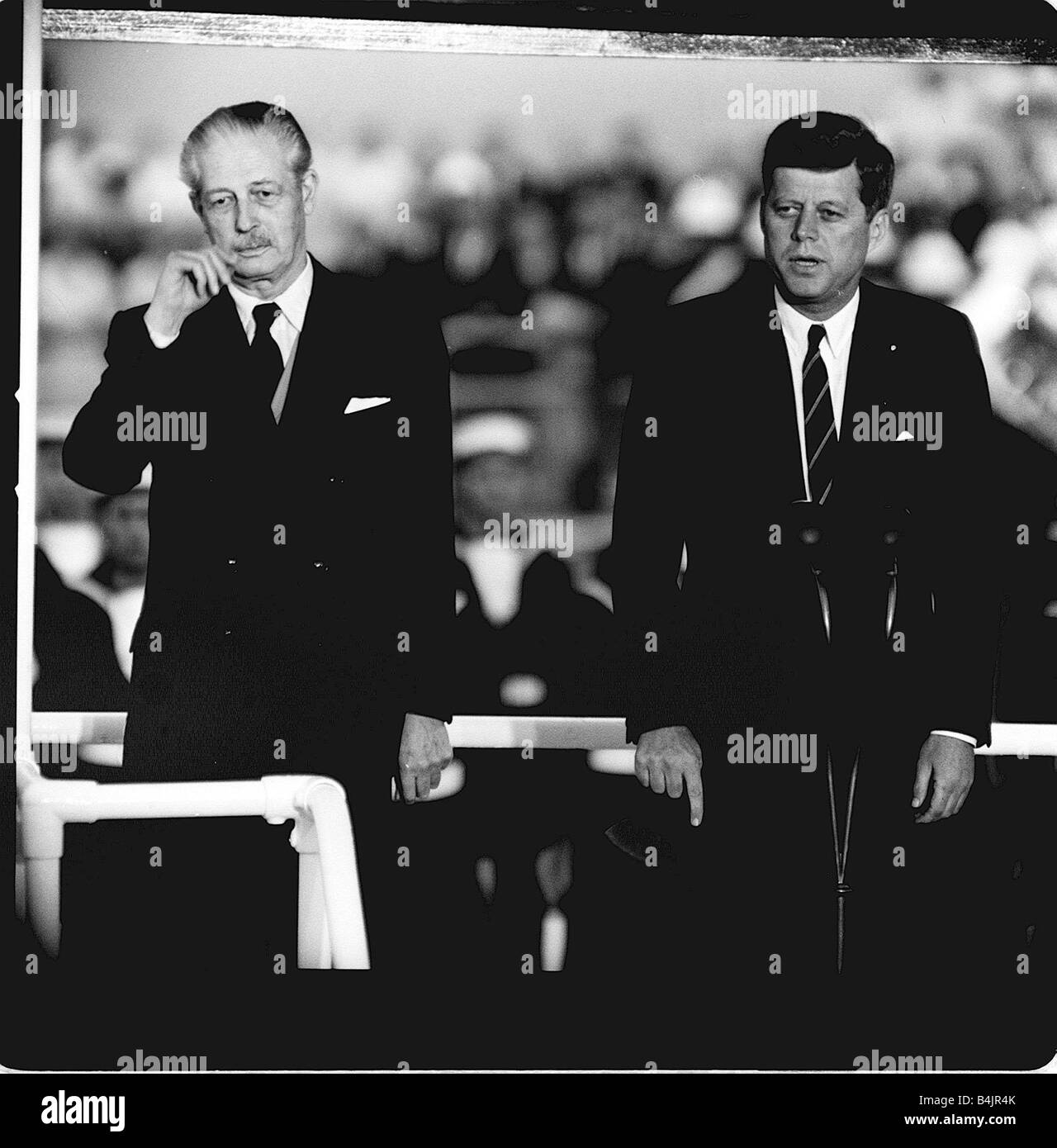 John F Kennedy visits England Two different generations of politician ...