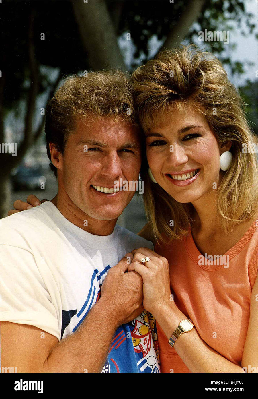Chris Quinten actor Coronation Street with Leeza Gibons October 1988 ...