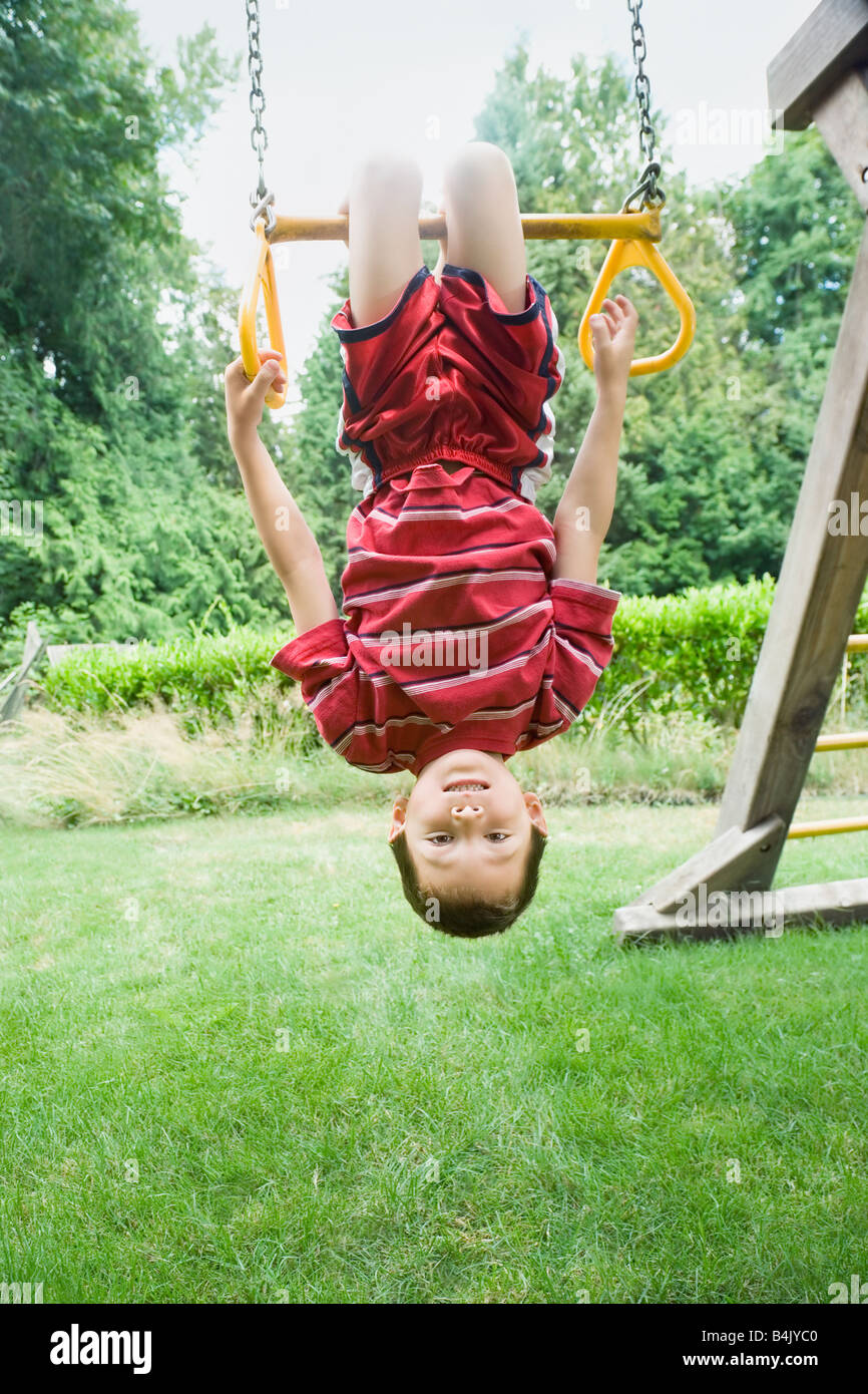Asian boy playing backyard hi-res stock photography and images - Alamy
