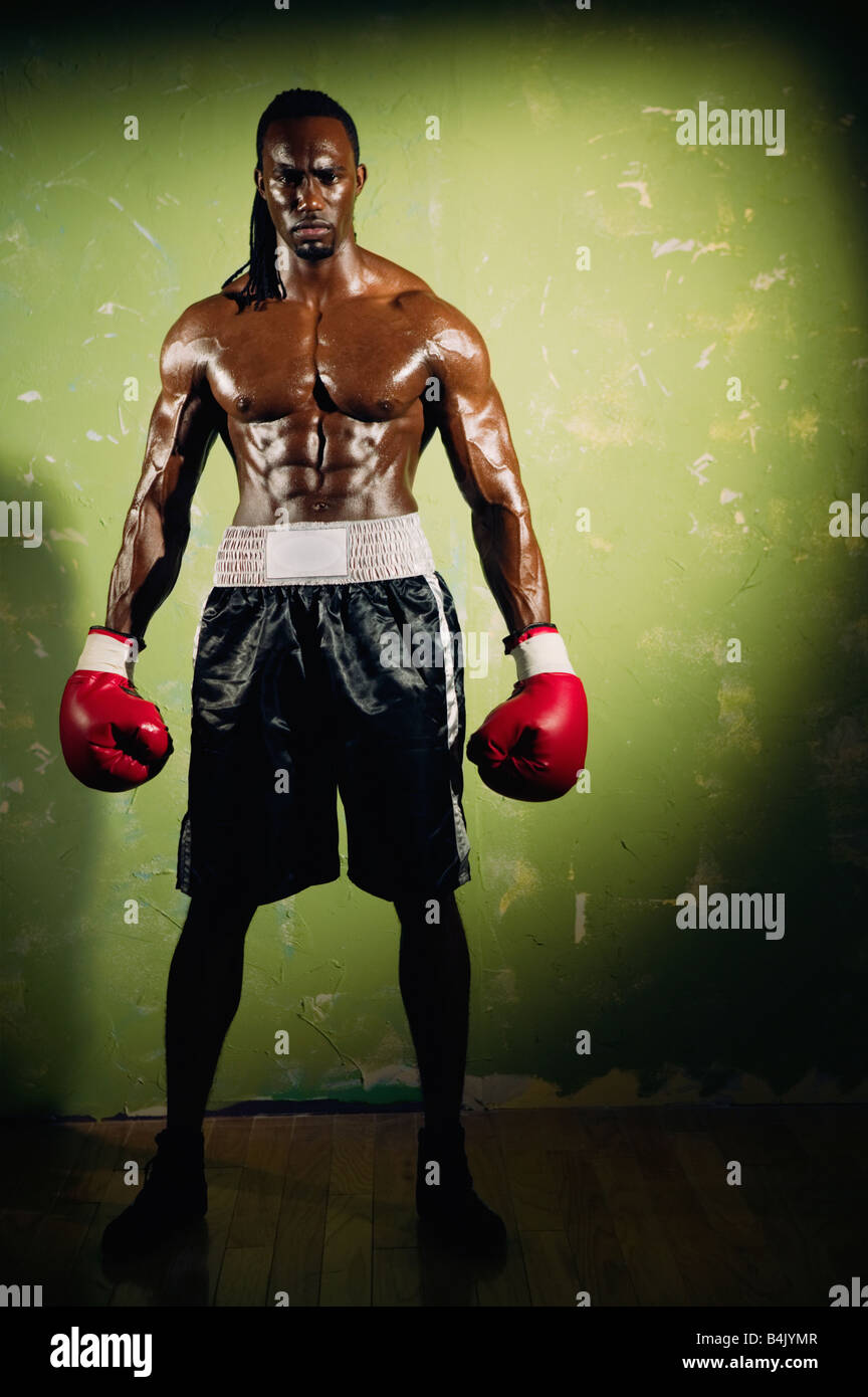Portrait of African male boxer Stock Photo - Alamy