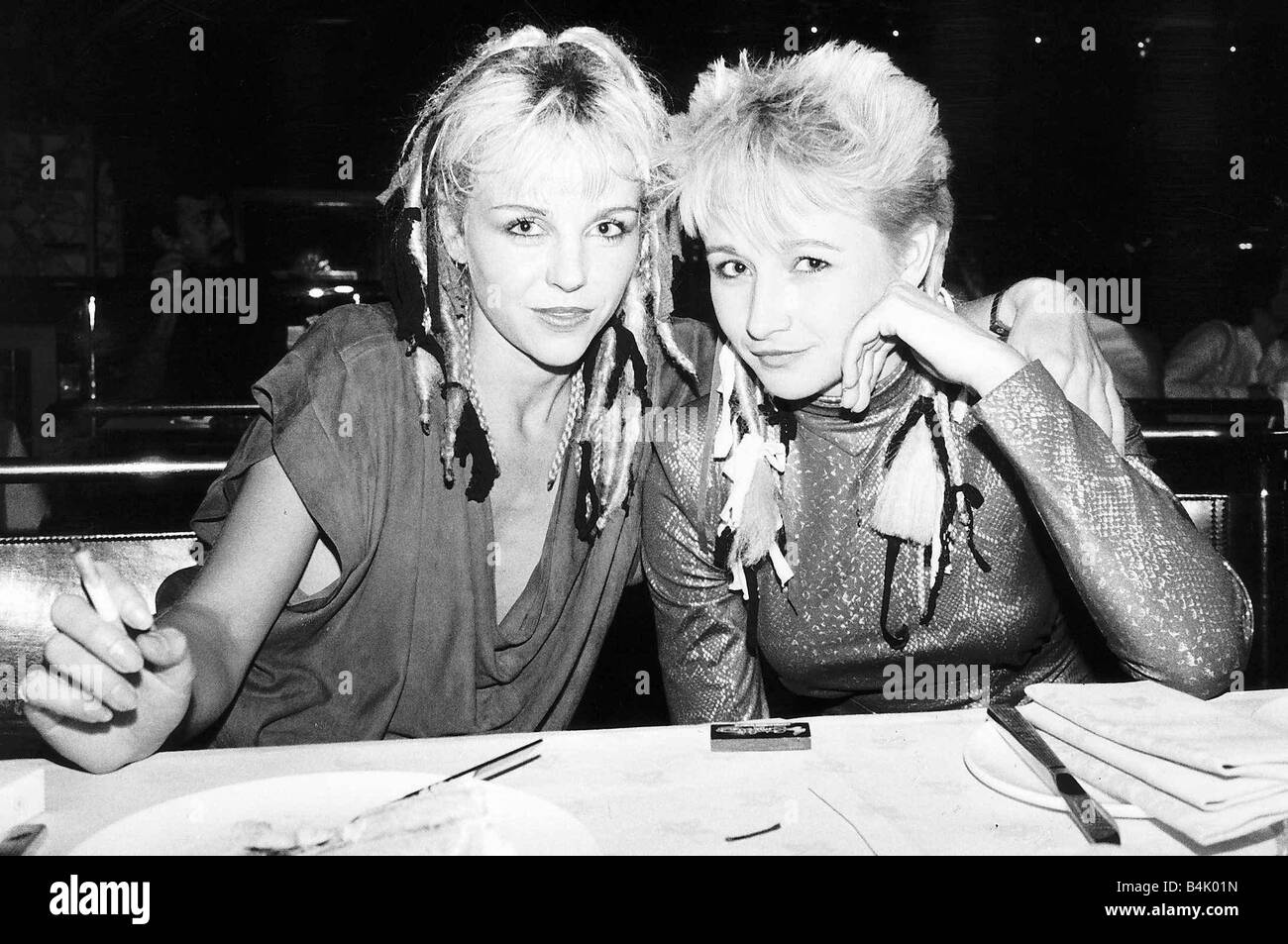 Donna Fieldman Model and Actress with Lesley Ash June 1983 dbase Stock ...