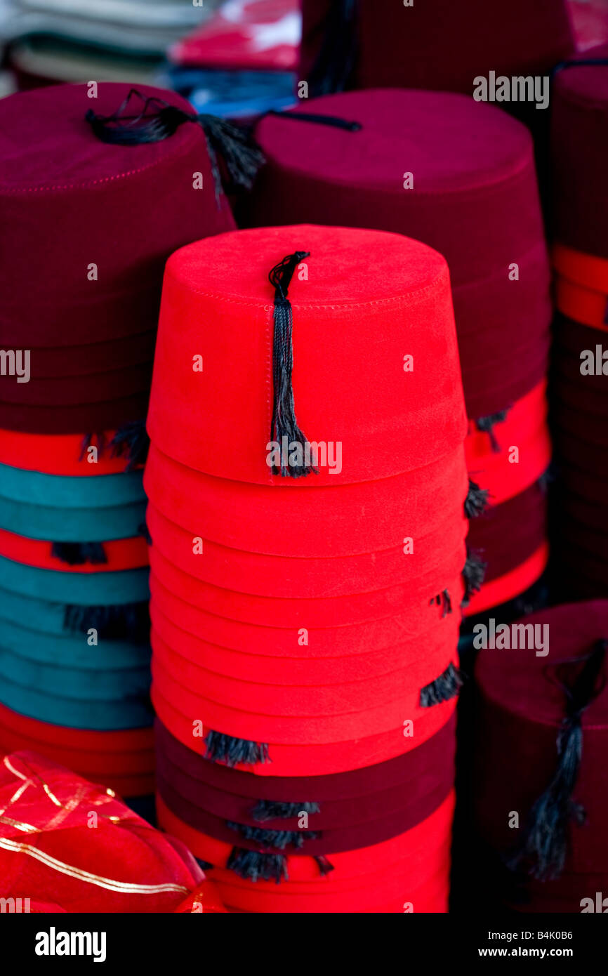 Fez on Sale Grand Bazaar Istanbul Stock Photo - Alamy