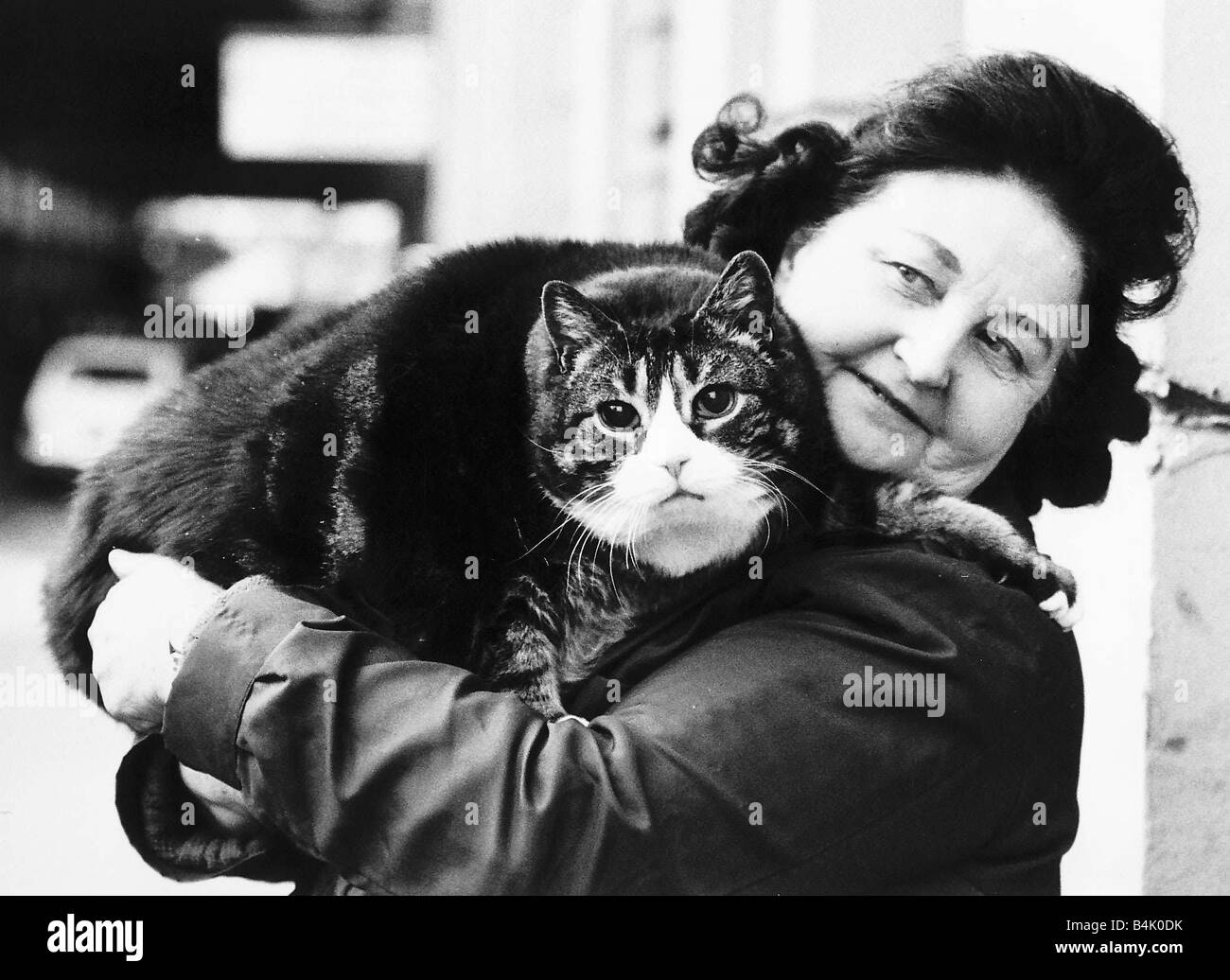 June Watson and Tiddles the cat Tiddles wandered into the ladies loo at ...