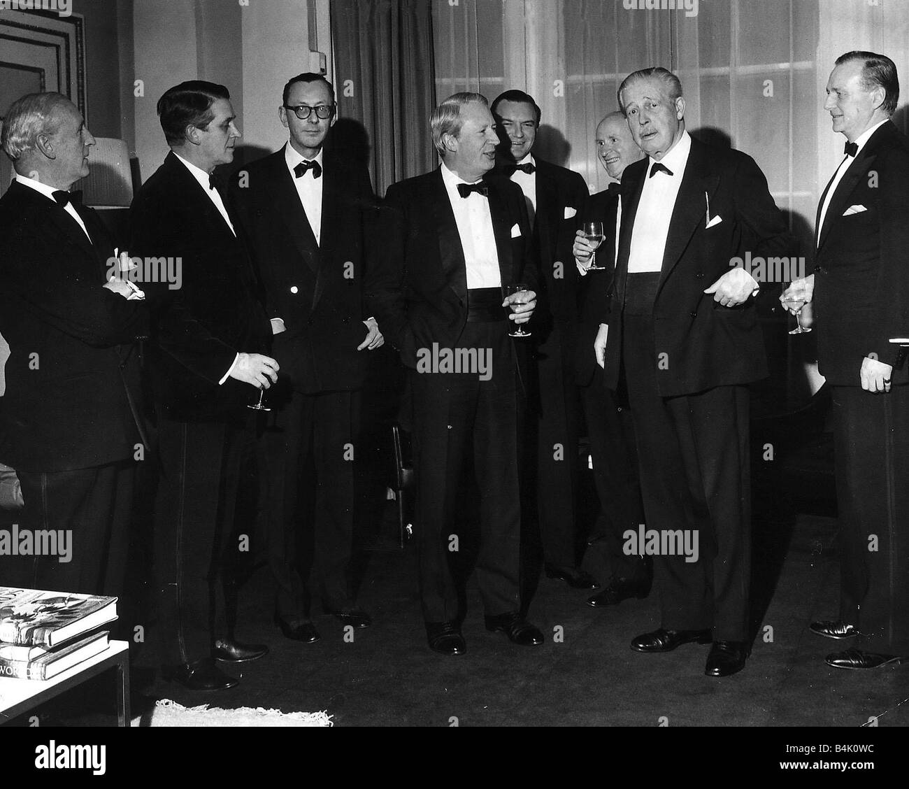 Harold MacMillan former Conservative Prime Minister with Edward Heath ...