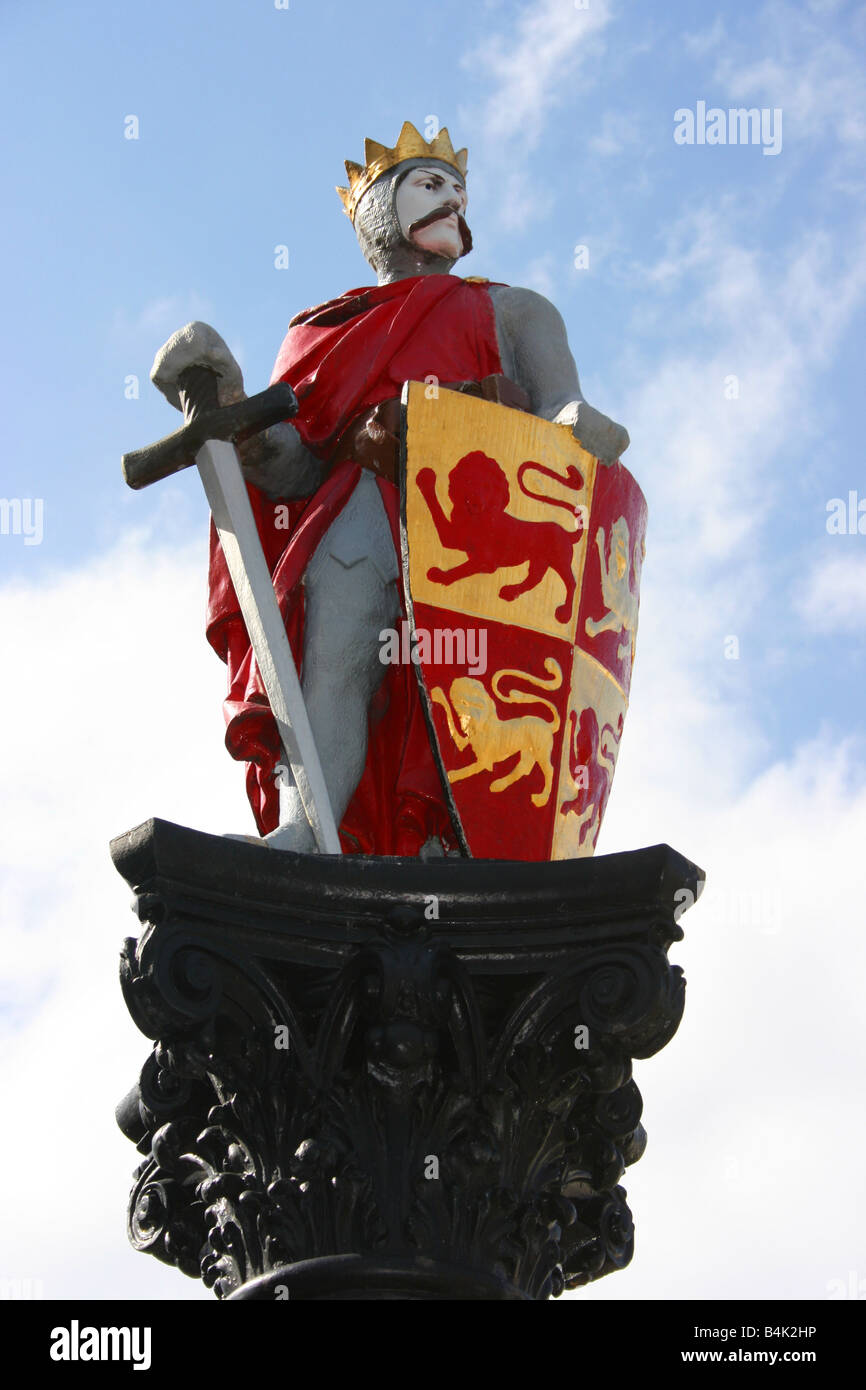 statue of Llywelyn ap Iowerth, or Llywelyn the Great in Conwy, North ...