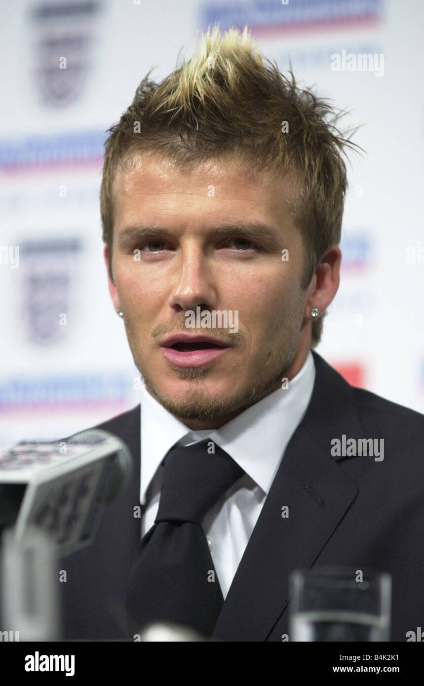 David Beckham during England Press Conference at the FA media centre in ...