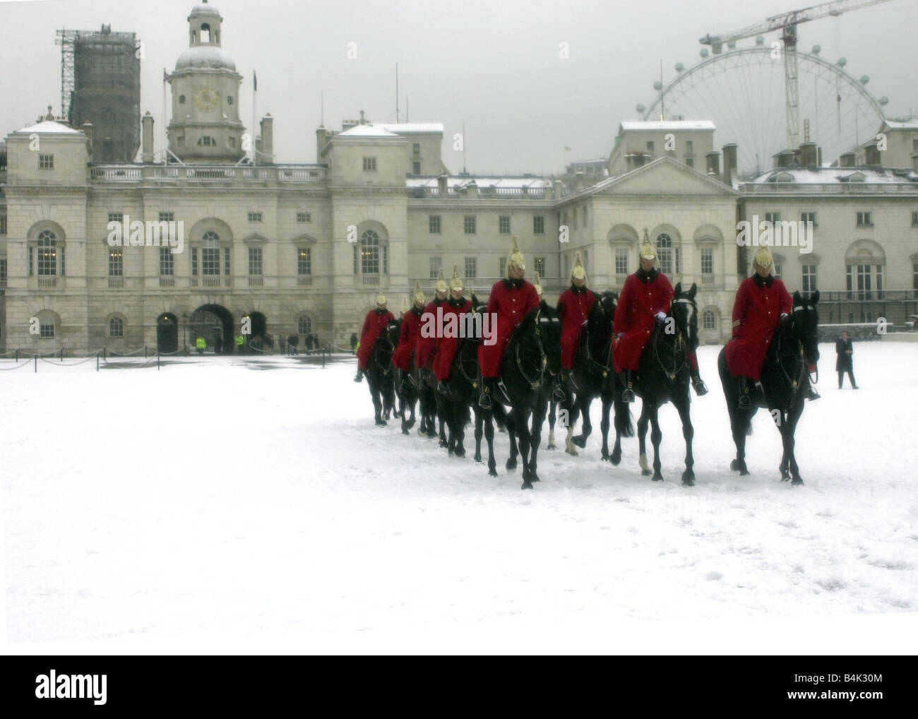 Snowy Weather January 2003 Horse Guards Parade Snow London Horses ...