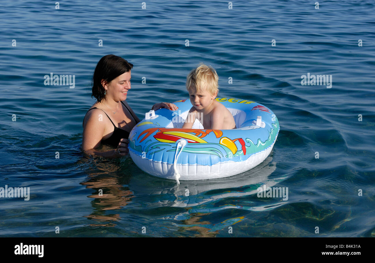 Rubber dinghy on beach hi-res stock photography and images - Alamy