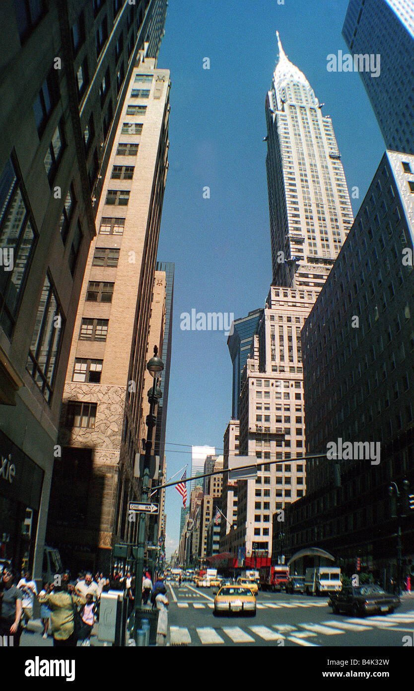 Chrysler Building New York street USA United States of America August ...