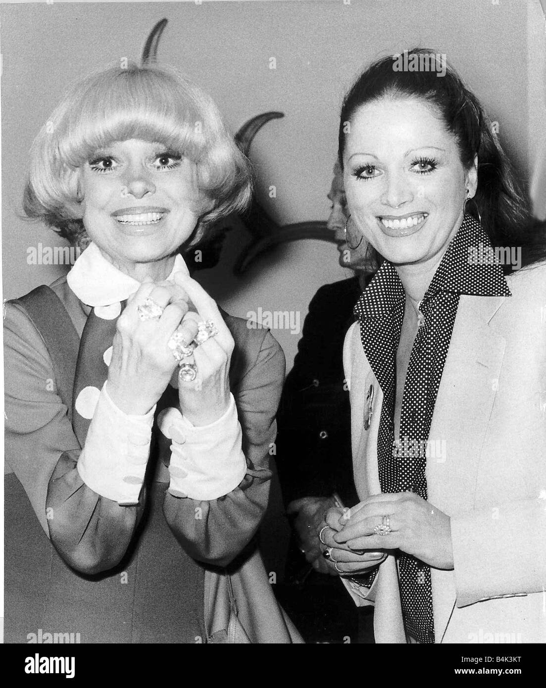 Carol Channing Actress with Authoress Jackie Collins DBase Stock Photo ...