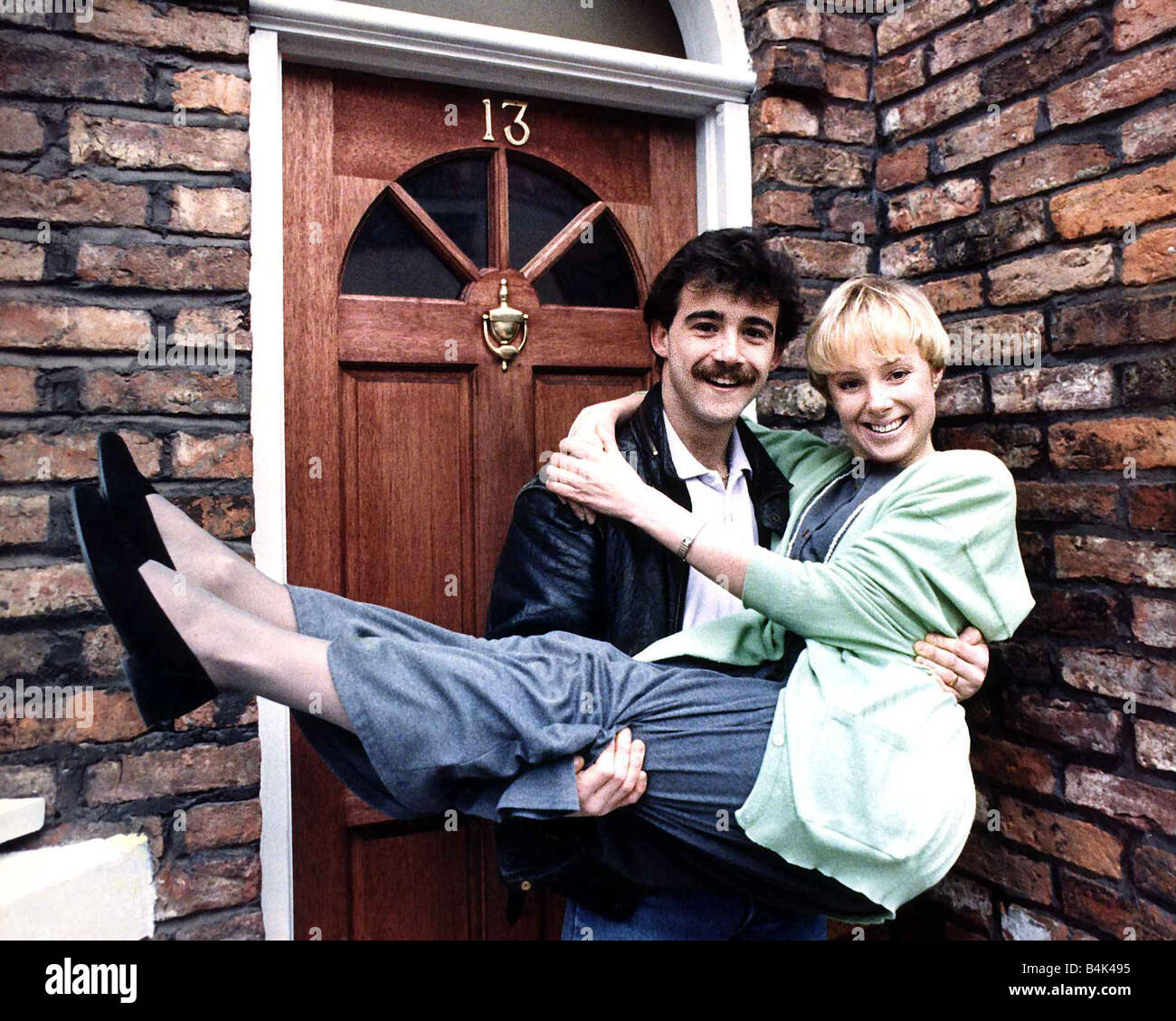 Michael Levell with Sally Whittacker outside their street home February ...