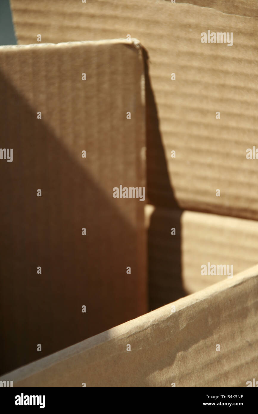 close up detail of empty cardboard box Stock Photo - Alamy