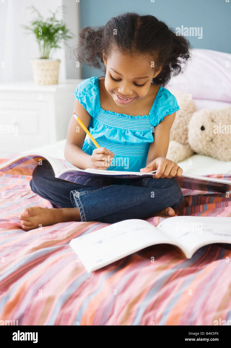 Homework in bedroom hi-res stock photography and images - Alamy
