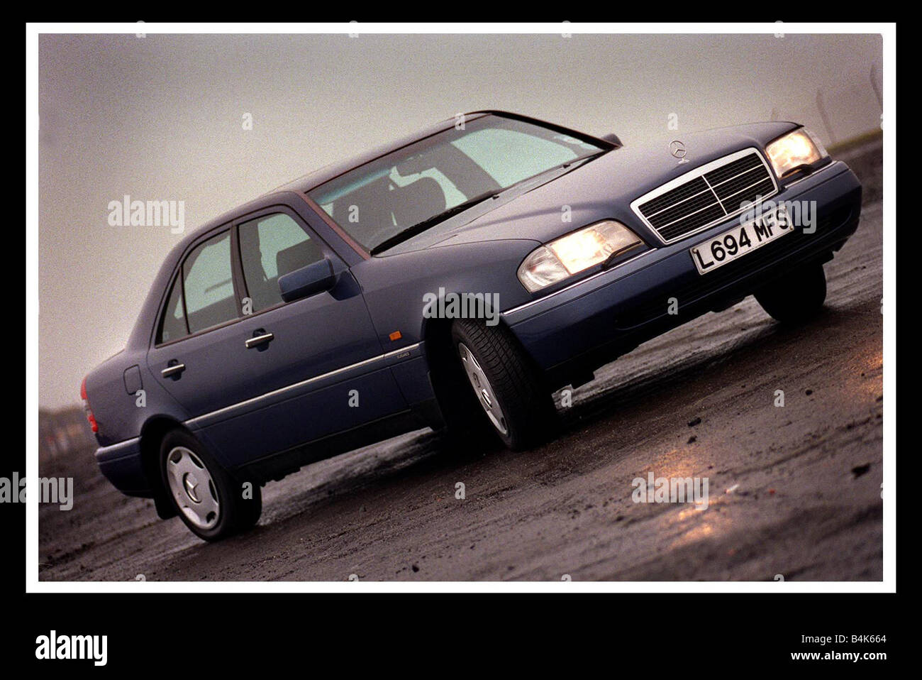Mercedes Benz April 1999 Dark blue car L694 MFS Stock Photo - Alamy