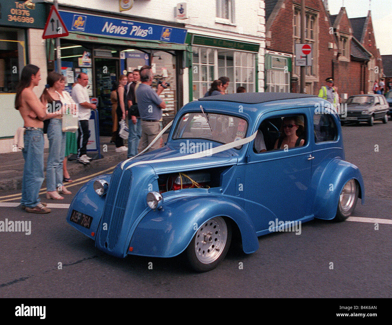 Blue Custom Car Ford Popular Stock Photo - Alamy