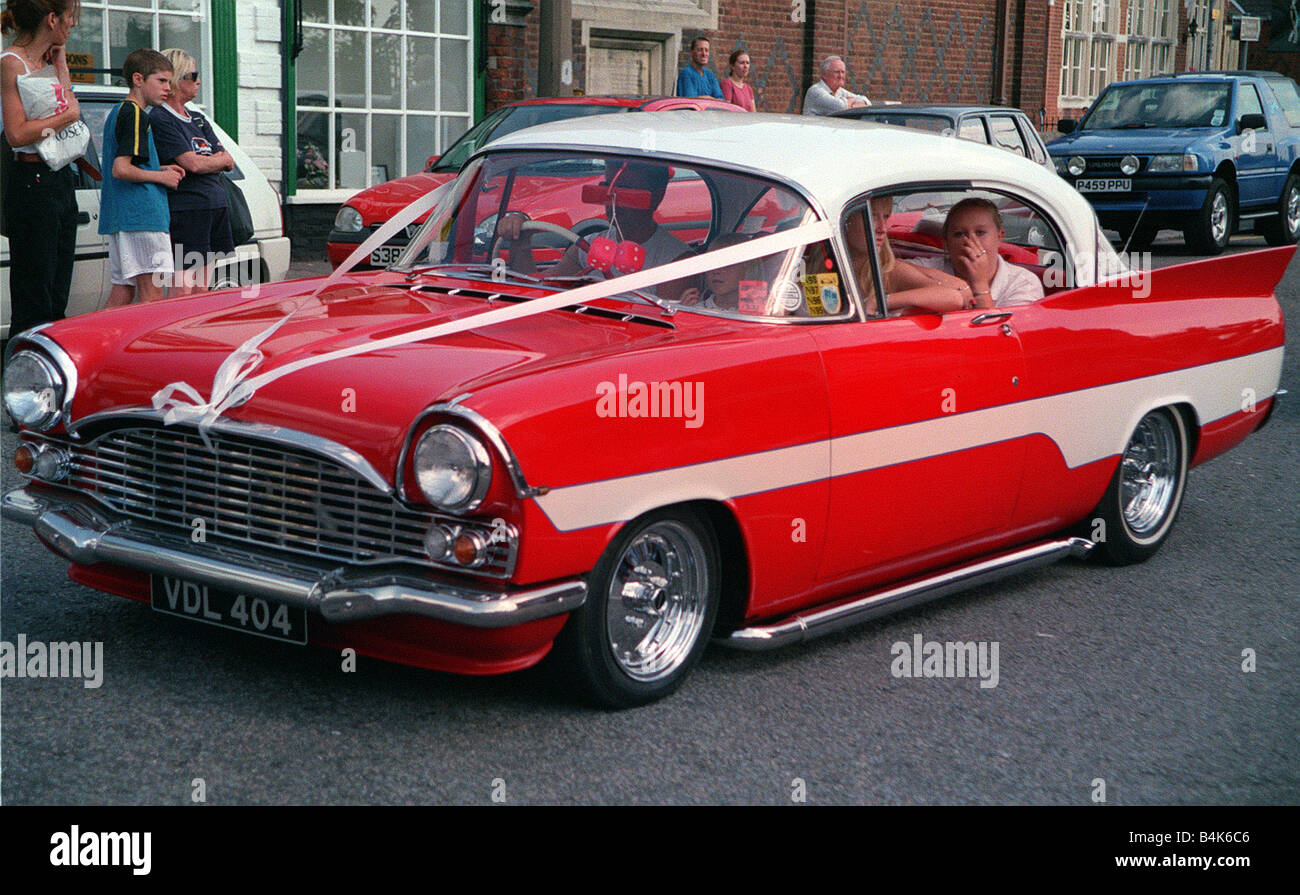 Red Custom Car Vauhall Cresta with White stripe on side Stock Photo - Alamy