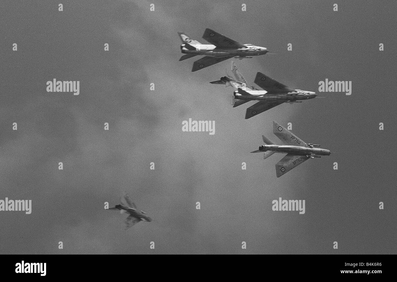 Aircraft English Electric Lightning F3 s June 1965 fly in a formation ...