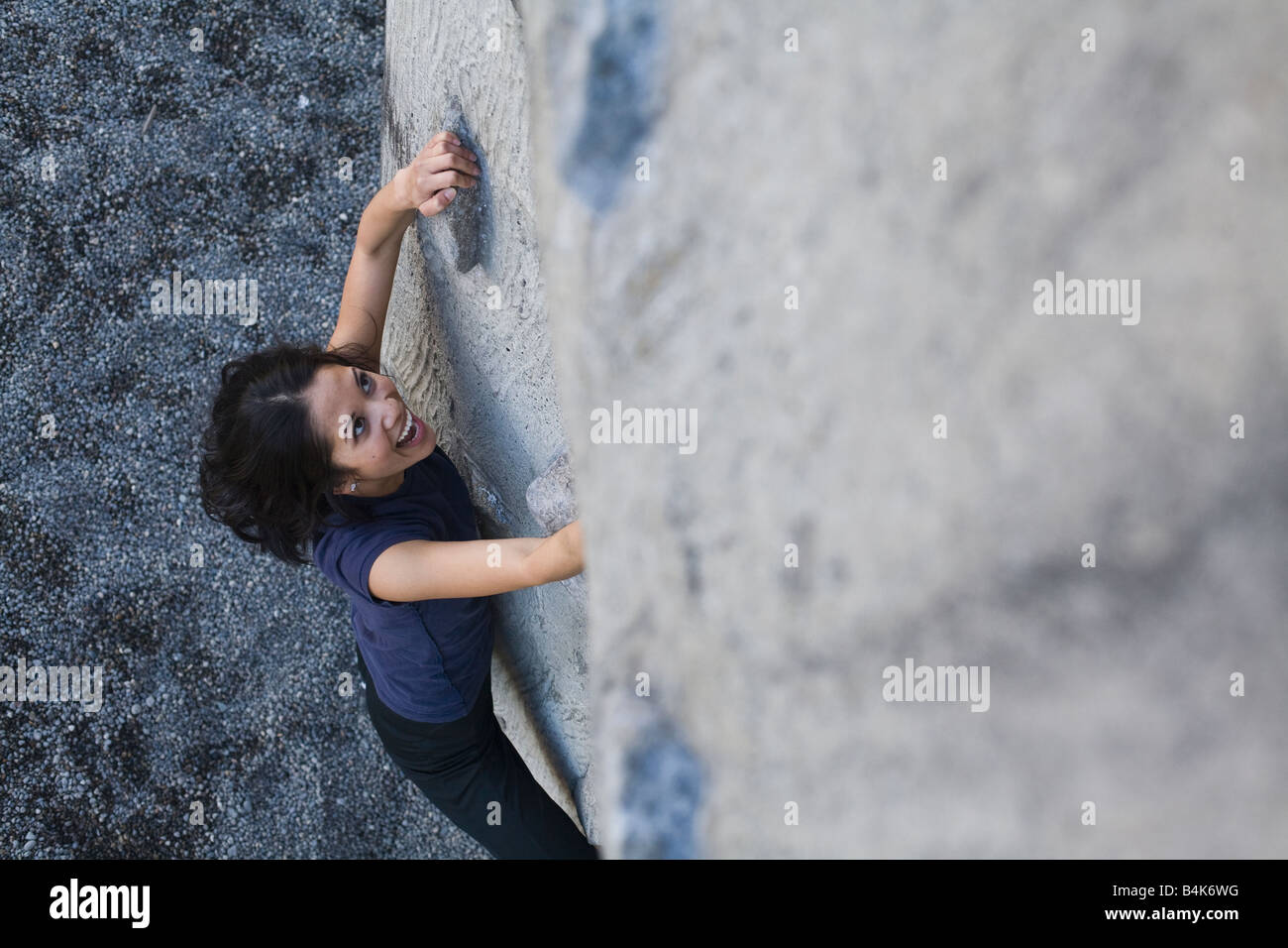 Filipino woman rock climbing Stock Photo - Alamy