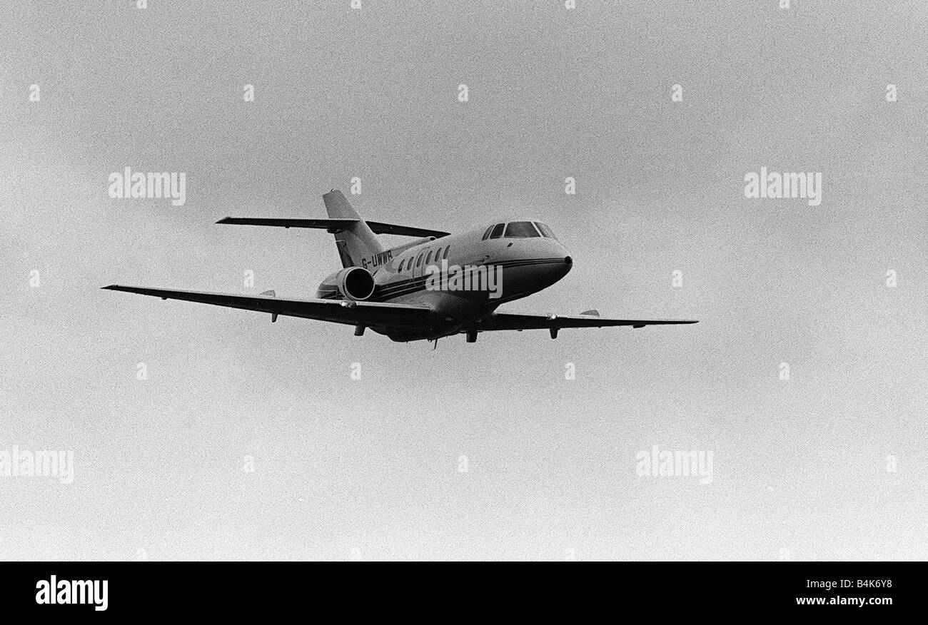 Aircraft British Aerospace BAe125 executive jet May 1987 demonstration ...