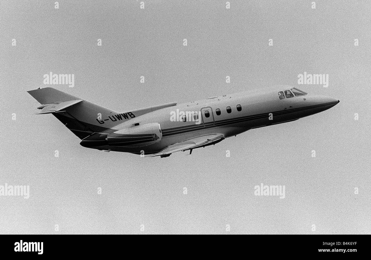 Aircraft British Aerospace BAe125 executive jet May 1987 demonstration ...