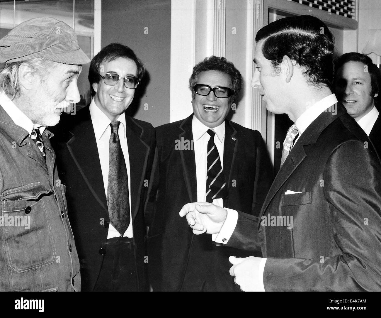 Peter Sellers and his two partners from the Goons meet Prince Charles ...
