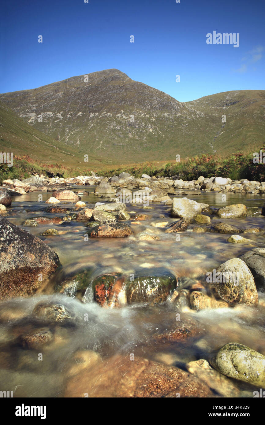 Creach Bheinn, Waterfall and gorge, Glen Galmadale, Morven, highlands ...