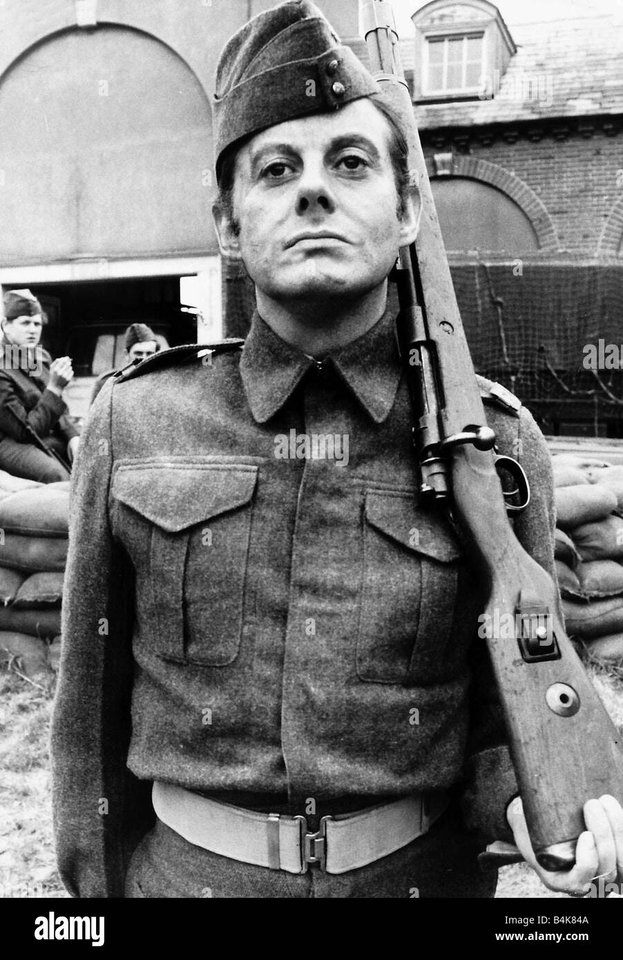 Danny la rue the entertainer in a WW2 film Stock Photo - Alamy