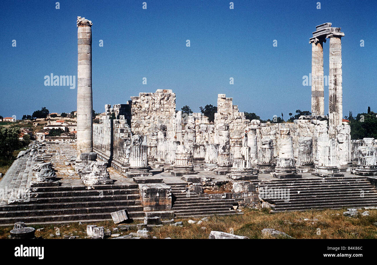 the temple of Apollo in the ruins of Didyma at the west coast of Turkey ...