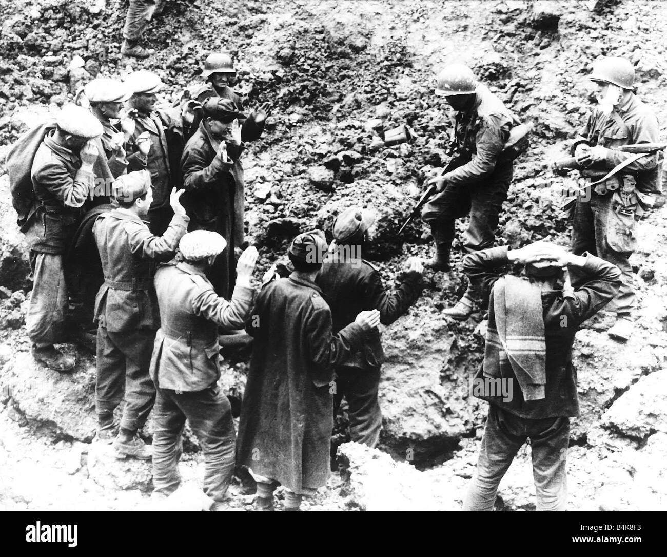 WW2 German Troops captured by US troops Jun44 Stock Photo - Alamy