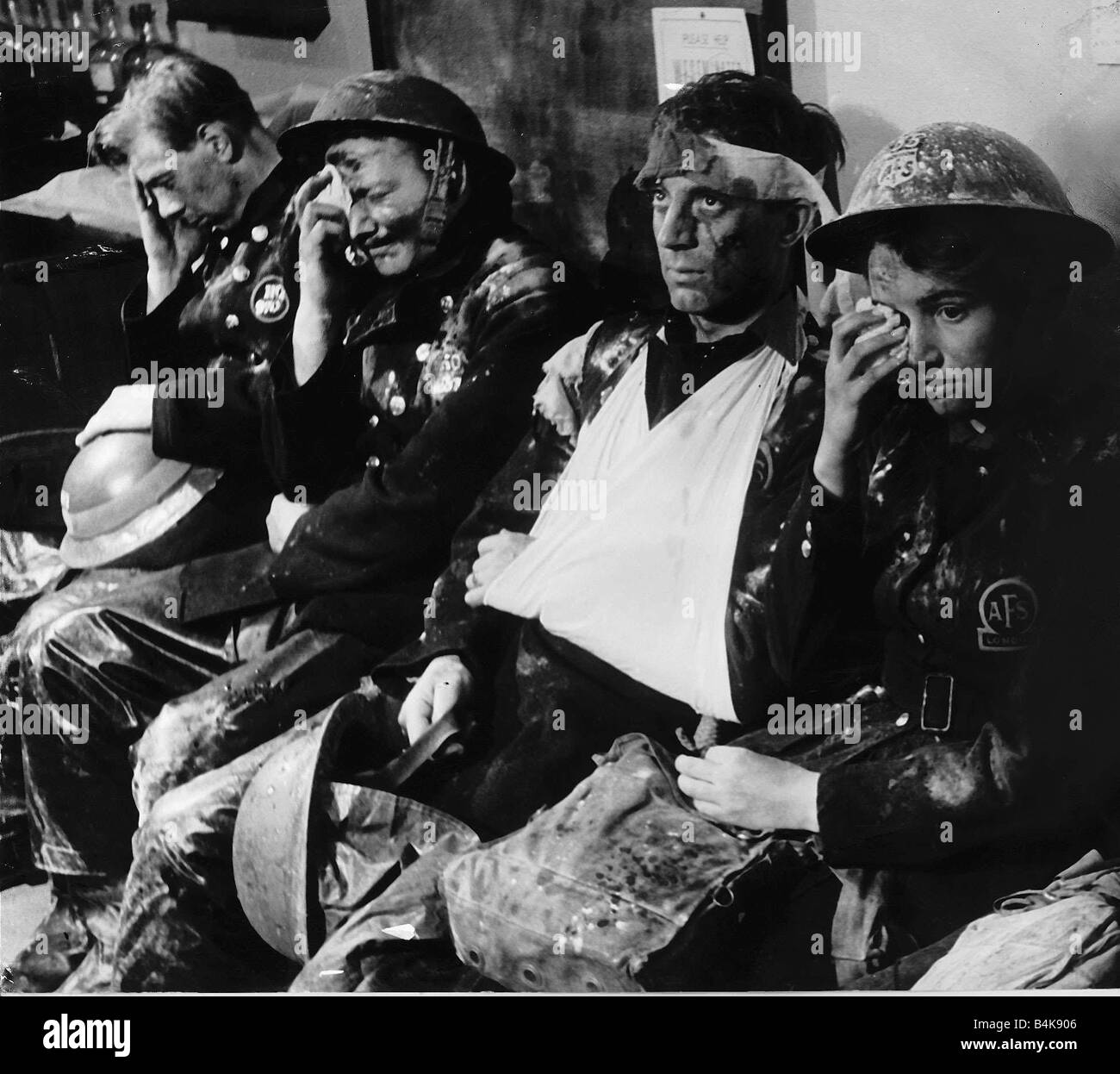 WW2 Auxiliary Fire Service casualties Stock Photo - Alamy