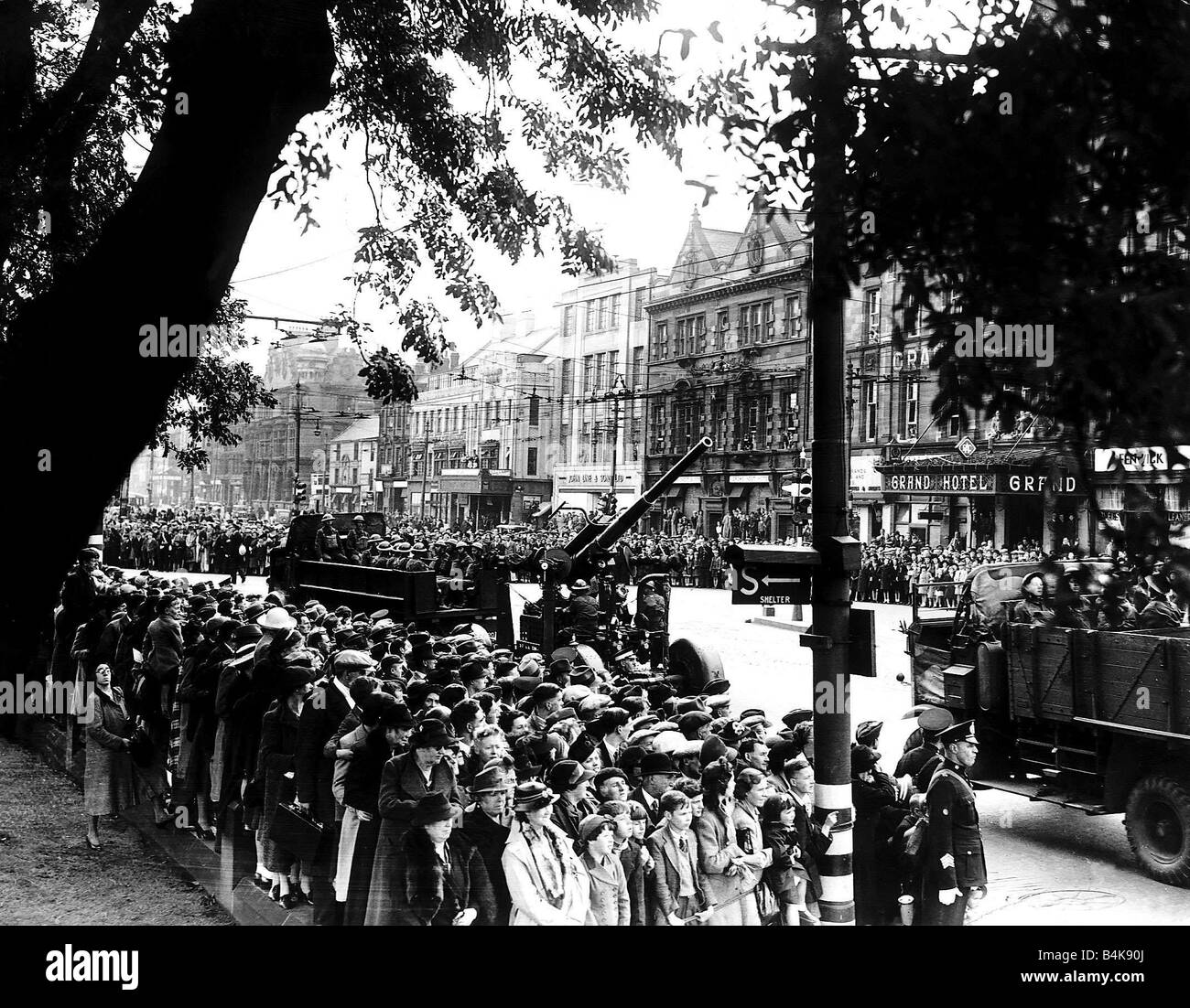 Military parade through Newcastle on Tyne August 1941 WW2 Stock Photo ...
