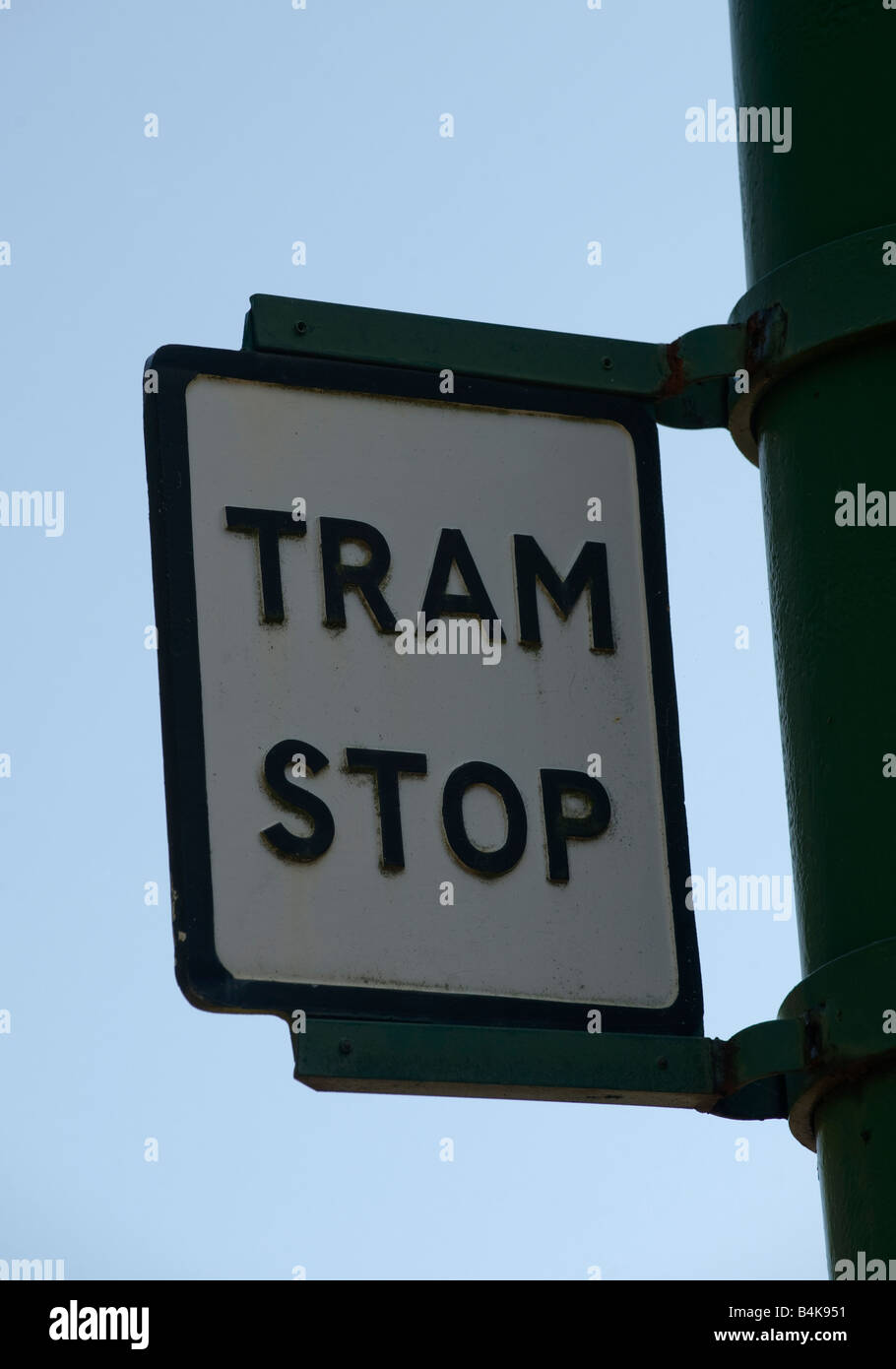 Old tram stop sign hi-res stock photography and images - Alamy