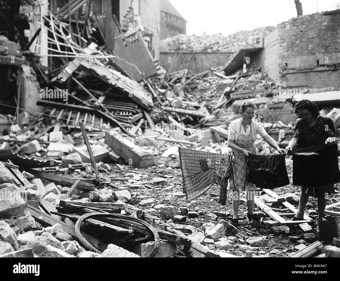WW2 Washing day in Caen France Stock Photo - Alamy