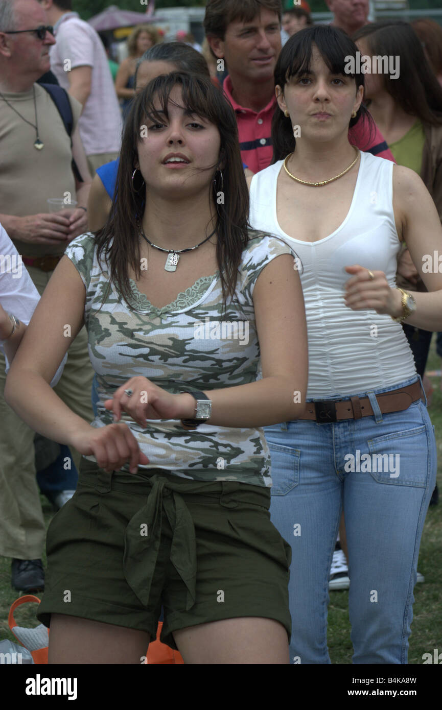 happy raised arms dancing spectators crowd cuban cuba caribbean ...